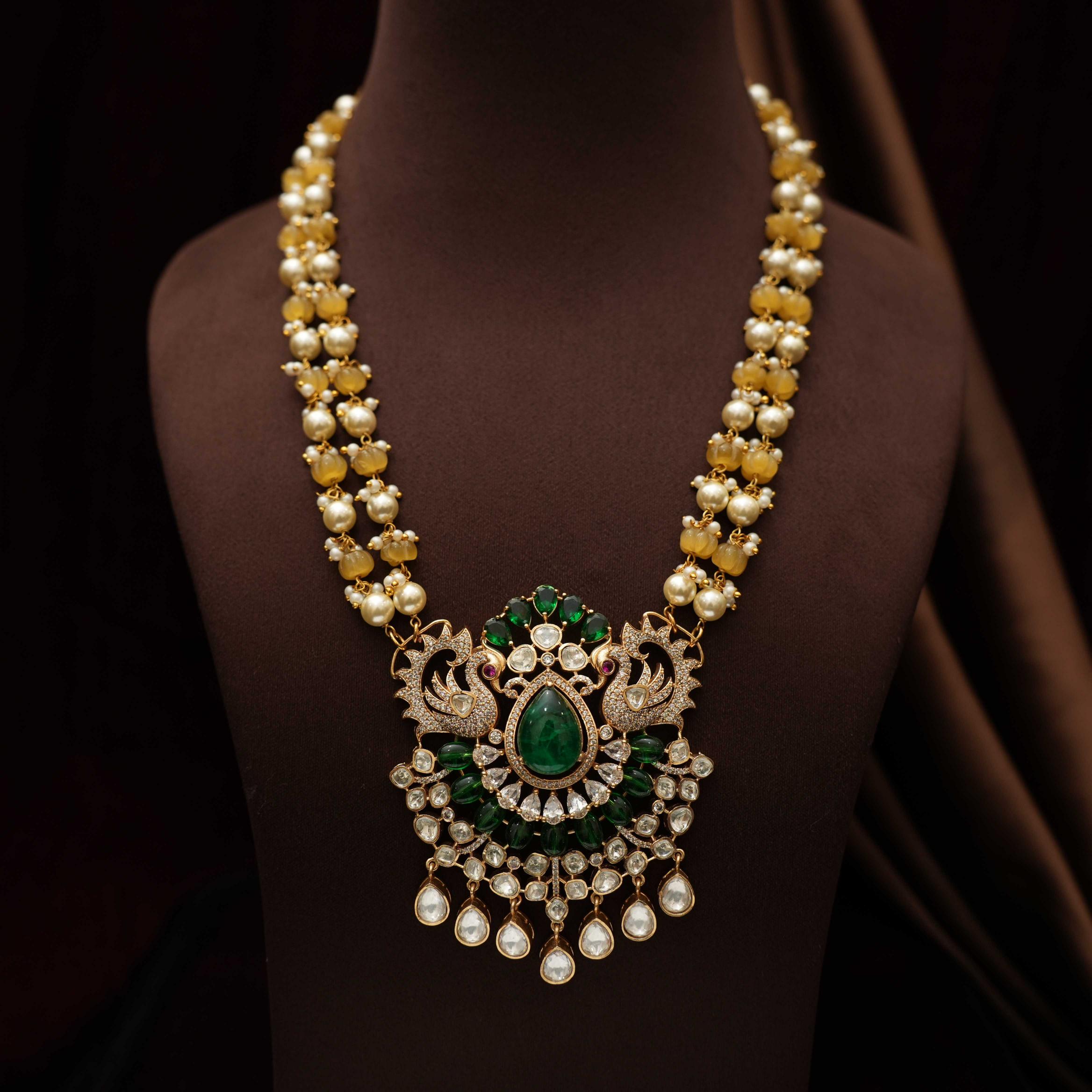 Kundan Long Necklace & Polki Long Necklace for Women