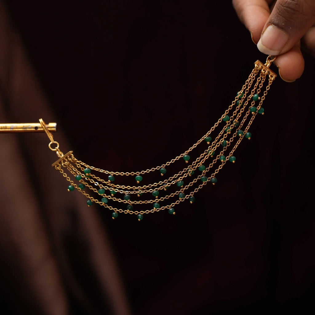 Neha Antique Ear Chain - Five Row