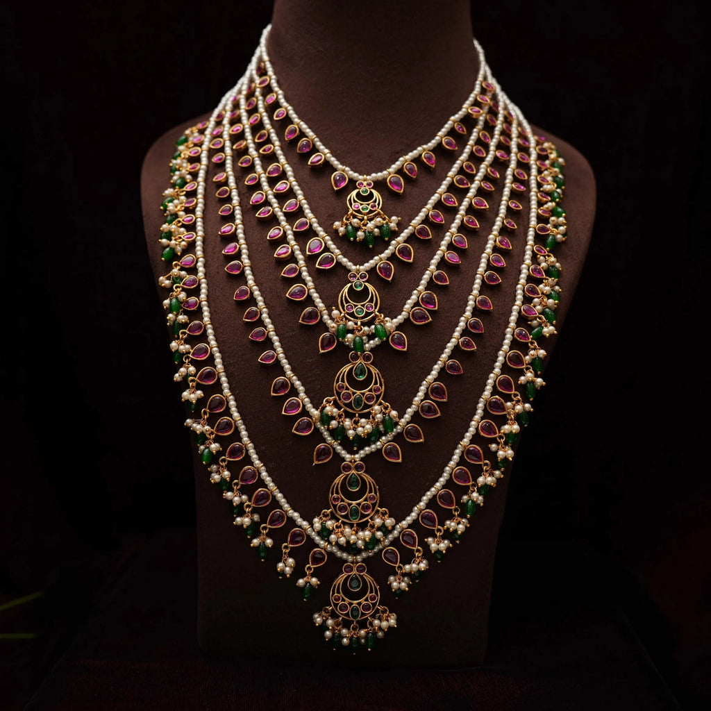 Red Tanu Polki Haar | Perfect for Every Occasion