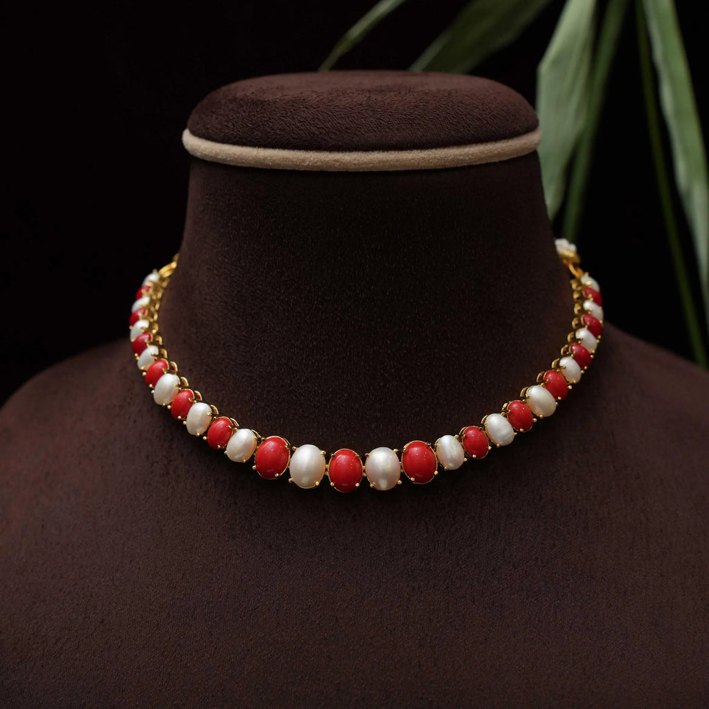 Stylish Multi Colour Necklace Set with Matching Earrings